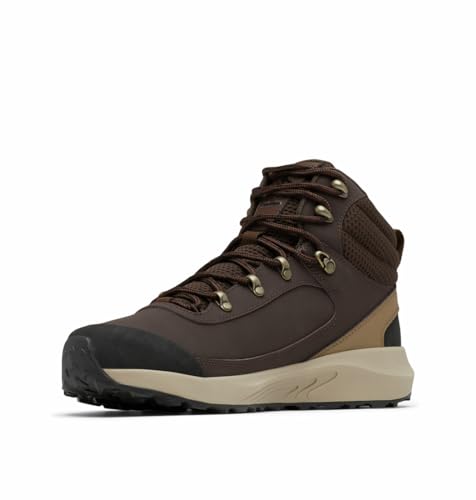 Columbia Men's Trailstorm Peak Mid Hiking Shoe, Cordovan/Black, 10