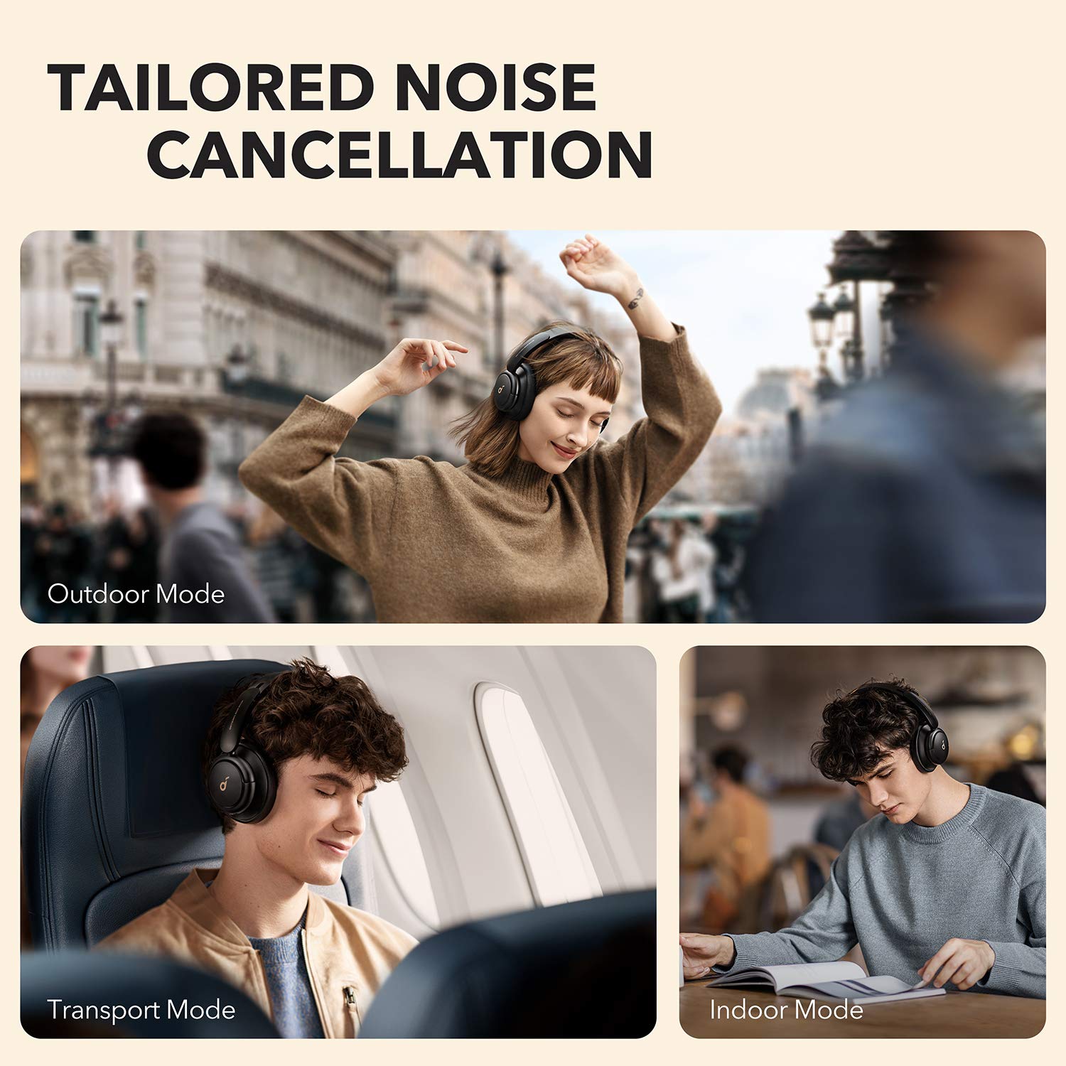 Soundcore by Anker Life A1 True Wireless Earbuds with Life Q30 Active Noise Cancelling Headphones, Powerful Customized Sound, 35H Playtime, IPX7 Waterproof, Wireless Charging