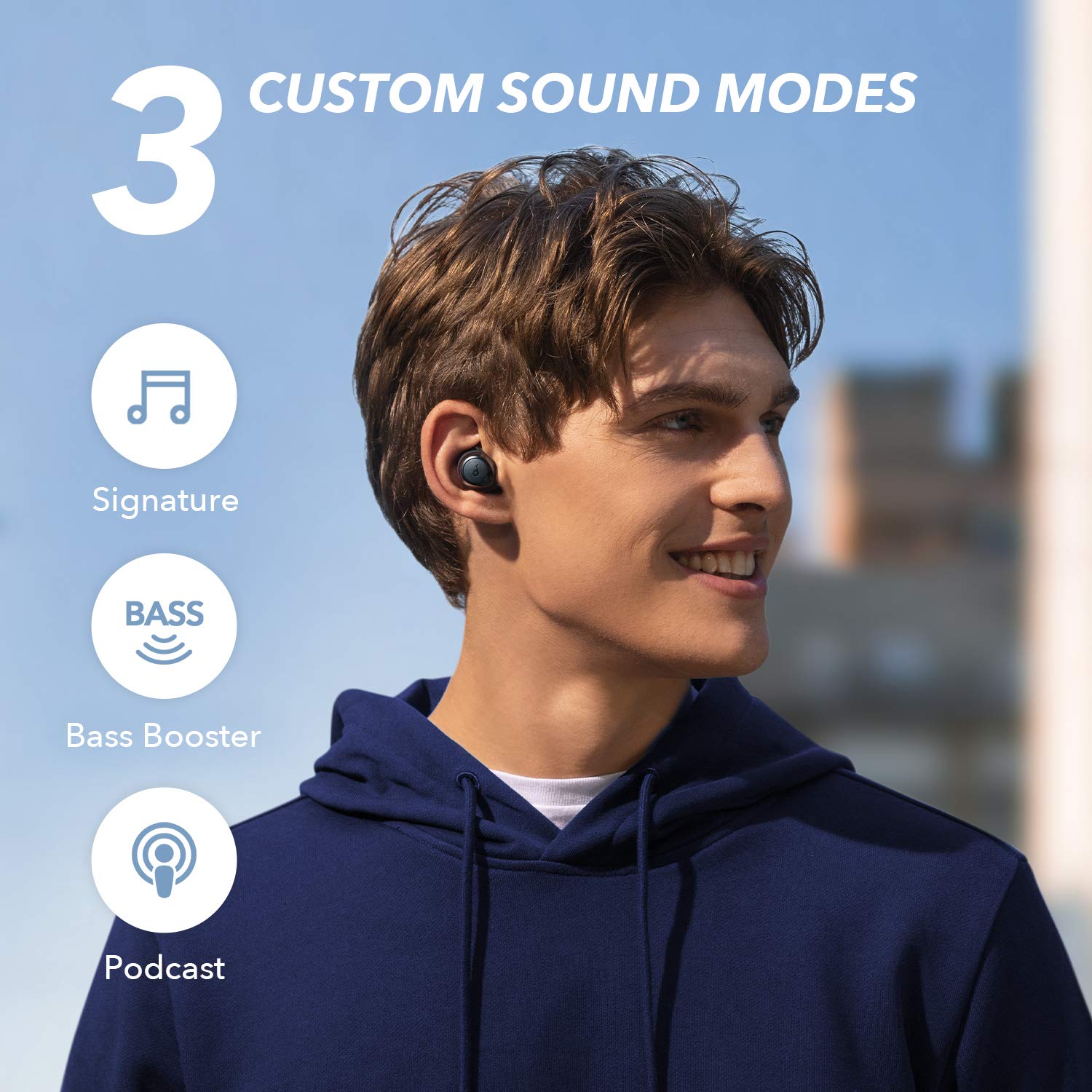 Soundcore by Anker Life A1 True Wireless Earbuds with Life Q30 Active Noise Cancelling Headphones, Powerful Customized Sound, 35H Playtime, IPX7 Waterproof, Wireless Charging