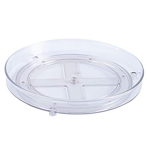 yulumaoyi Lazy Susan Turntable for Cabinet Plastic Clear 2 Tier Lazy Susan Cabinet Organizer Removable AKA-PL-398 not
