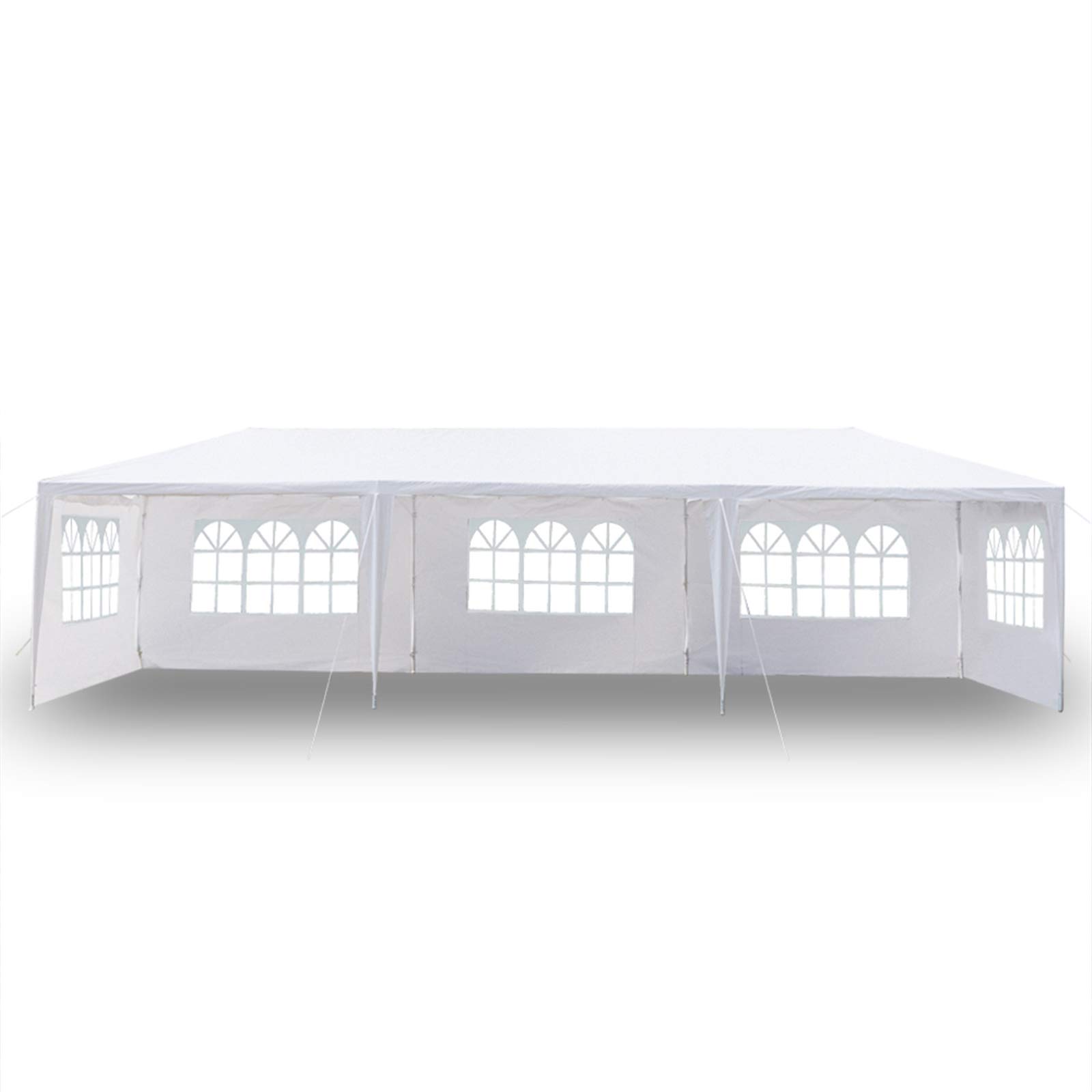 U-Kiss 10x30ft Canopy Party Wedding Patio Event Tent, Garden Outdoor Gazebo BBQ Shelter with 8 Removable Sides, Waterproof Foldable, Upgrade Thicken Steel Tube (10' x 30' with 5 sidewalls)