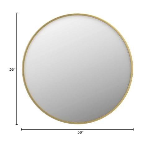 URnicehome Round Mirror 36 Inch Gold Circle Wall Mirror Metal Framed Mirror for Bedroom Bathroom Living Room Entryways Washrooms and More