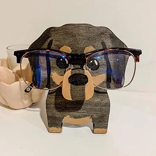 Yaoercty Delivered Before Christmas - Cute Creative Animal Glasses Rack Holder, 1PC Cute Wooden Animal Shaped Glasses Frame Home Office Desktop Decor,Valentine's Day (F)
