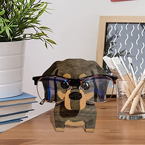 Yaoercty Delivered Before Christmas - Cute Creative Animal Glasses Rack Holder, 1PC Cute Wooden Animal Shaped Glasses Frame Home Office Desktop Decor,Valentine's Day (F)