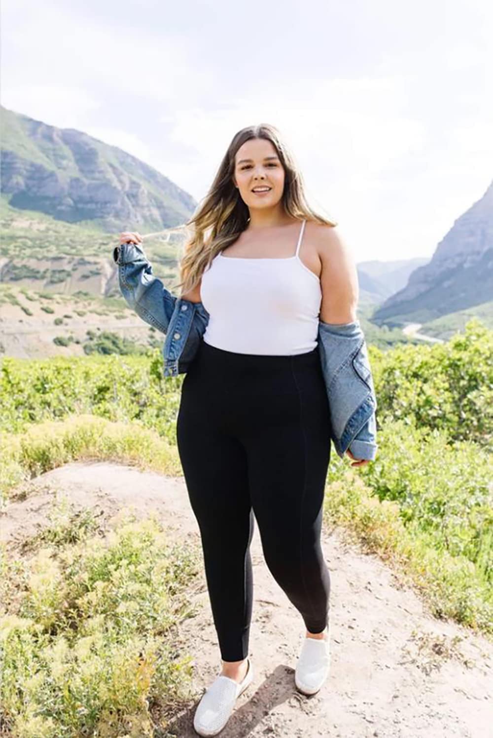 Hi Clasmix Plus Size Leggings for Women-High Waisted Super Soft Maternity Black Leggings Yoga Pants(2 Pack Black,XX-Large)