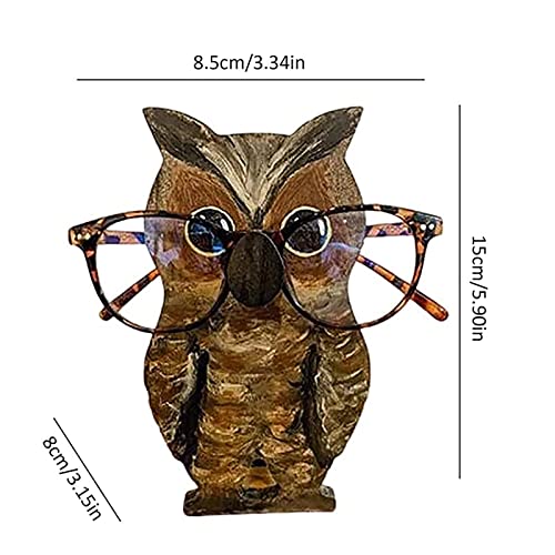 Yaoercty Delivered Before Christmas - Cute Creative Animal Glasses Rack Holder, 1PC Cute Wooden Animal Shaped Glasses Frame Home Office Desktop Decor,Valentine's Day (F)