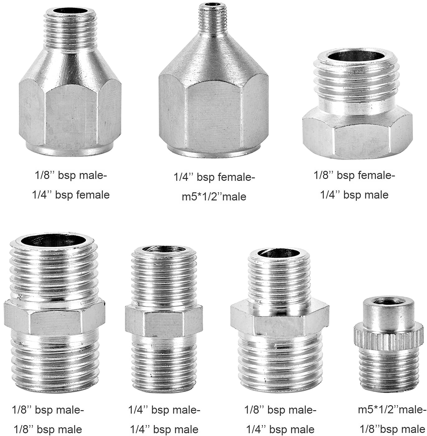 16PCS Airbrush Adapter Set Includes 12PCS Airbrush Adapter Kit Fitting Quick Release Disconnect Fitting Connector,Airbrush Hose with Airbrush Spray Cleaning Repair Tool for Air Compressor