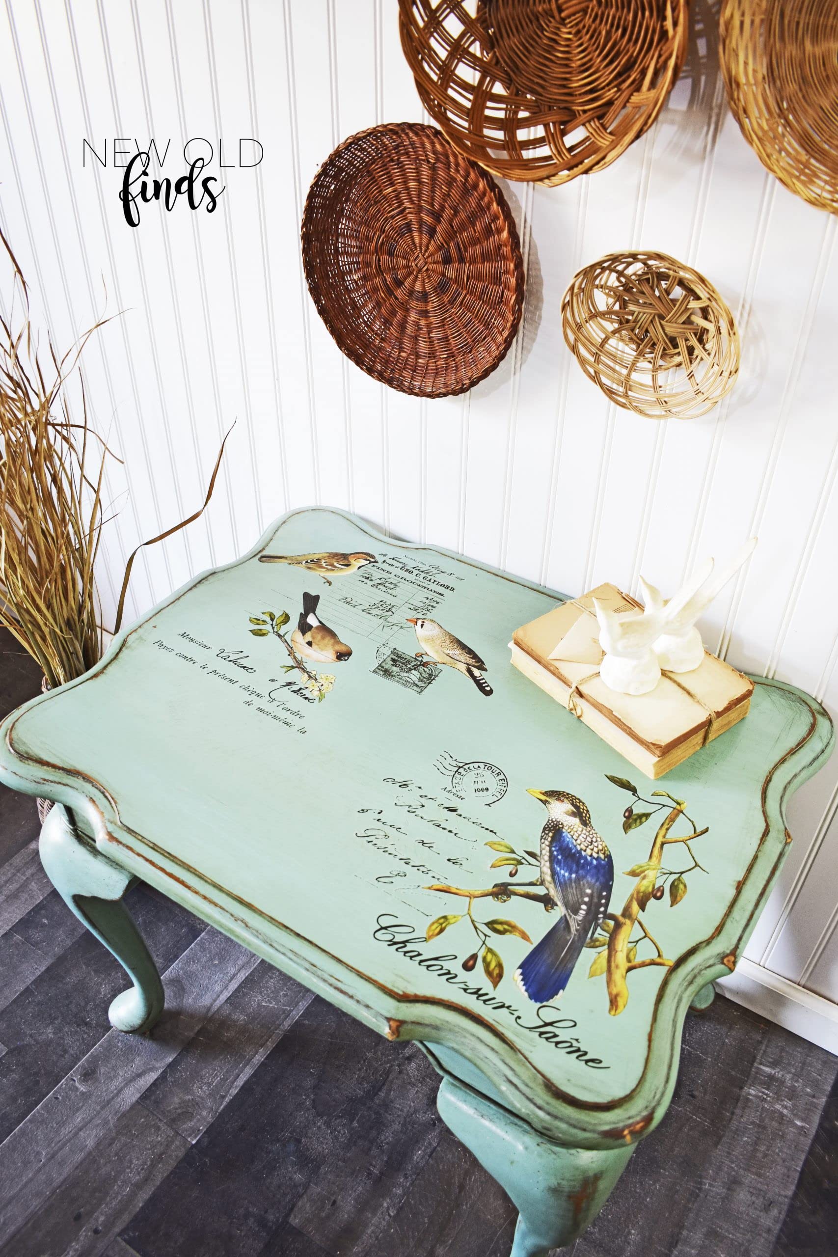 Redesign With Prima Decor Transfers® Postal Birds Total Sheet Size 24"x35",Cut Into 3 Sheets 655350647551