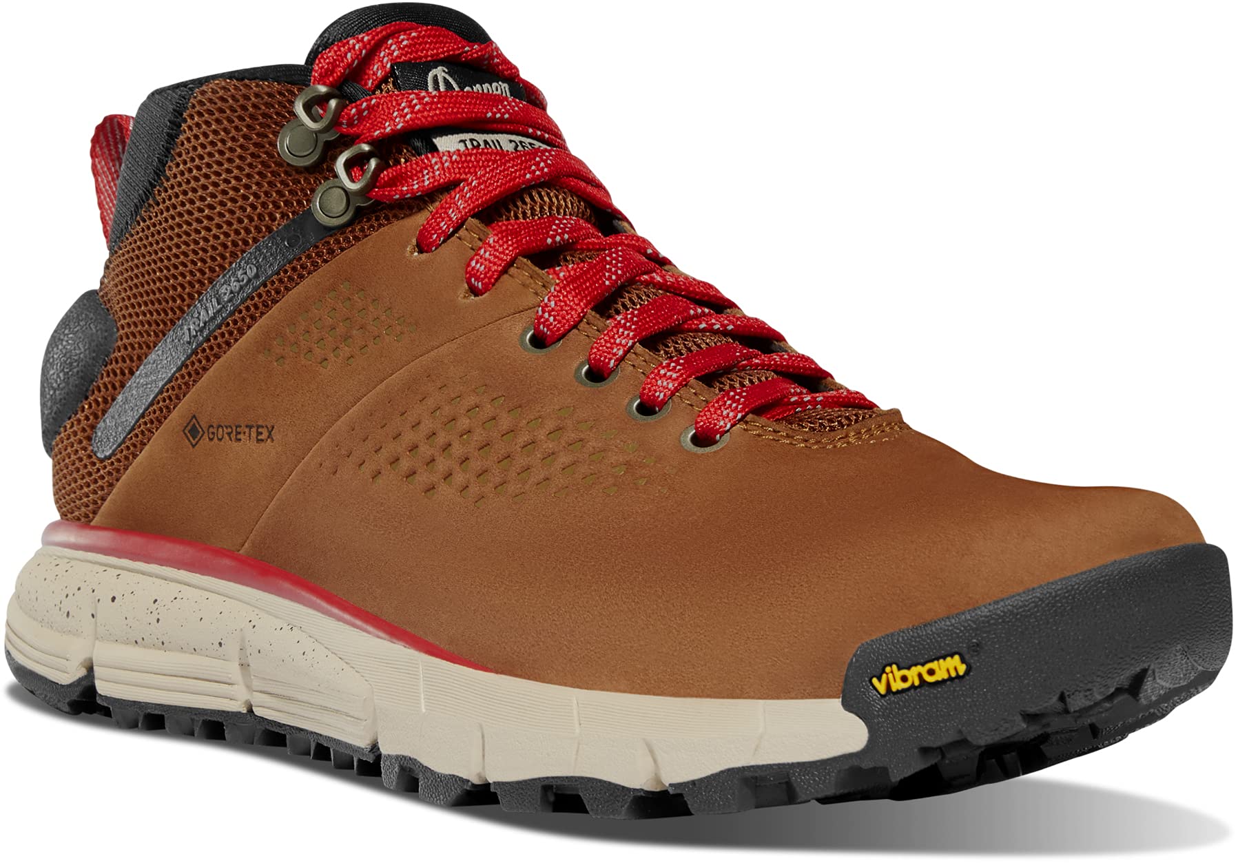 Danner Women's 61250 Trail 2650 Mid 4" Gore-Tex Hiking Shoes, Brown/Red - 7.5M