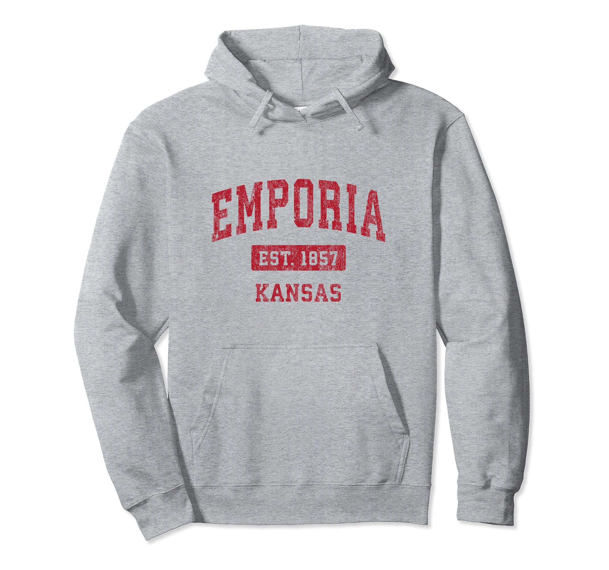 Emporia Kansas KS Vintage Sports Design Red Design Pullover Hoodie