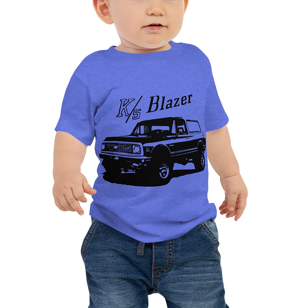1971 Chevy Blazer K5 Baby Jersey Short Sleeve Tee Heather Columbia Blue
