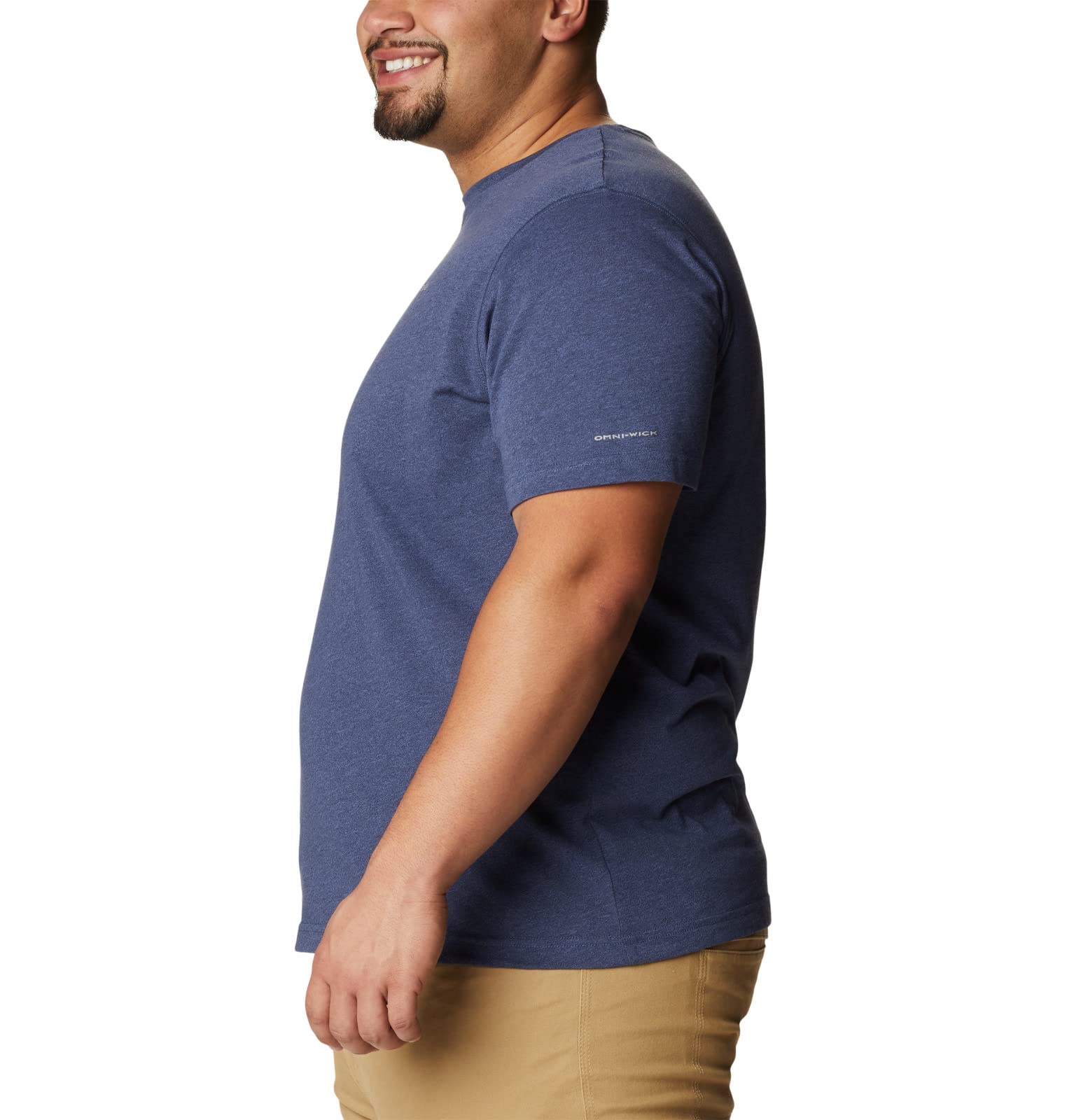 Columbia Mens Thistletown Hills Short Sleeve T-Shirt, Dark Mountain Heather, Medium