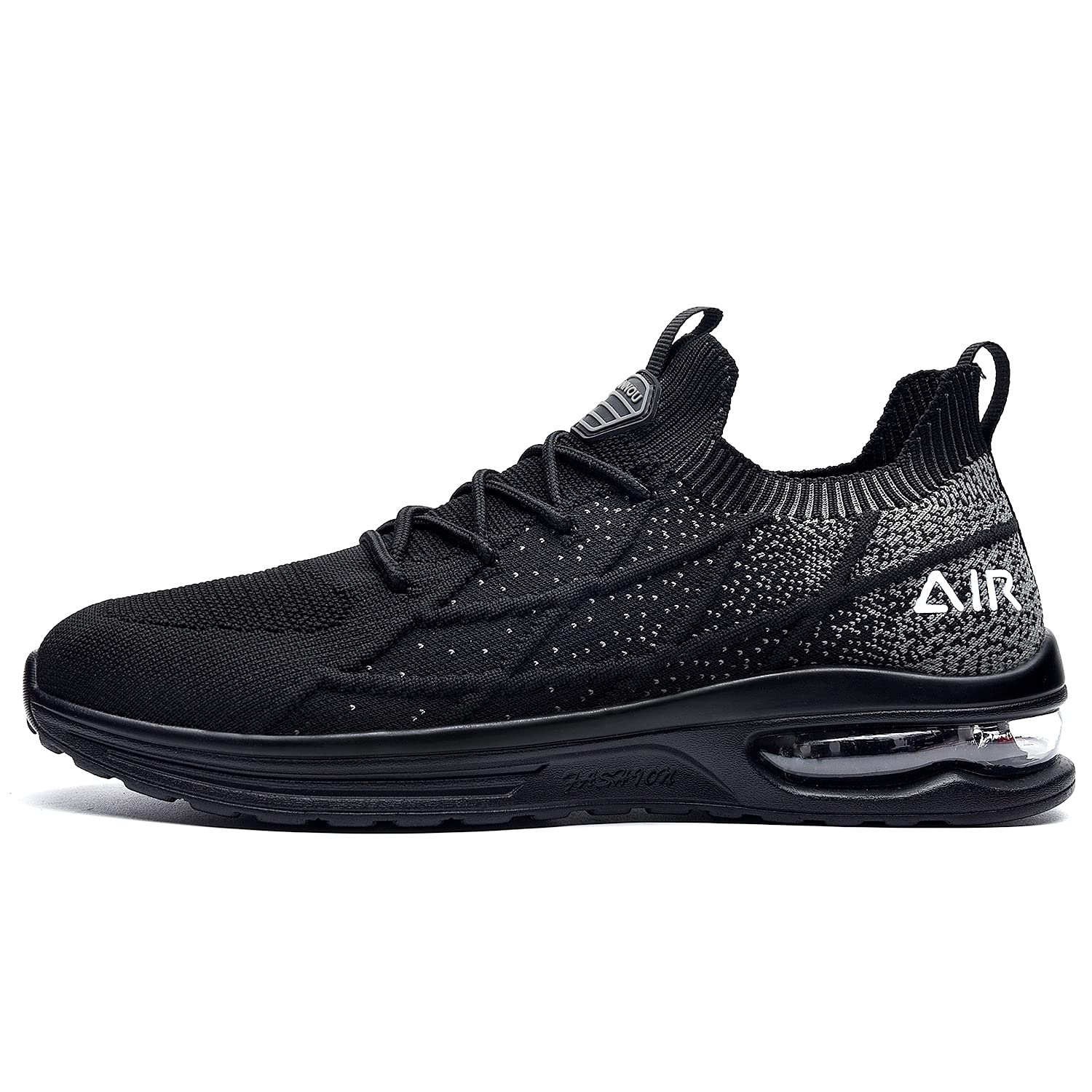 IIV Mens Air Running Shoes Casual Tennis Walking Athletic Gym Fashion Lightweight Slip On Sneakers Black 9