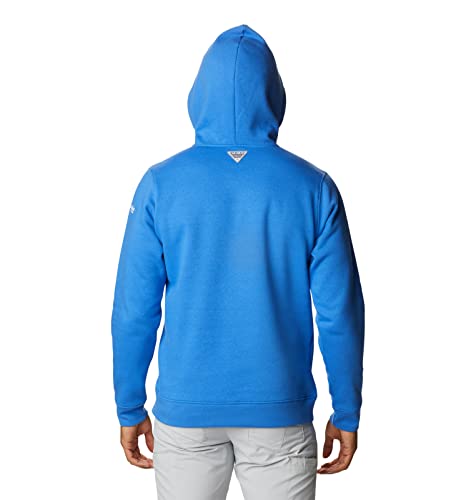 Columbia Men's PFG Triangle II Hoodie, Vivid Blue/White, Large