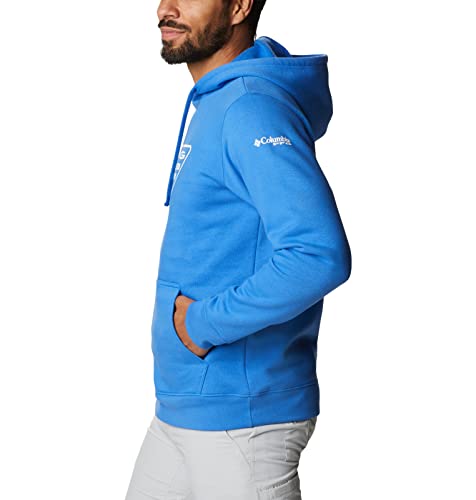 Columbia Men's PFG Triangle II Hoodie, Vivid Blue/White, Large