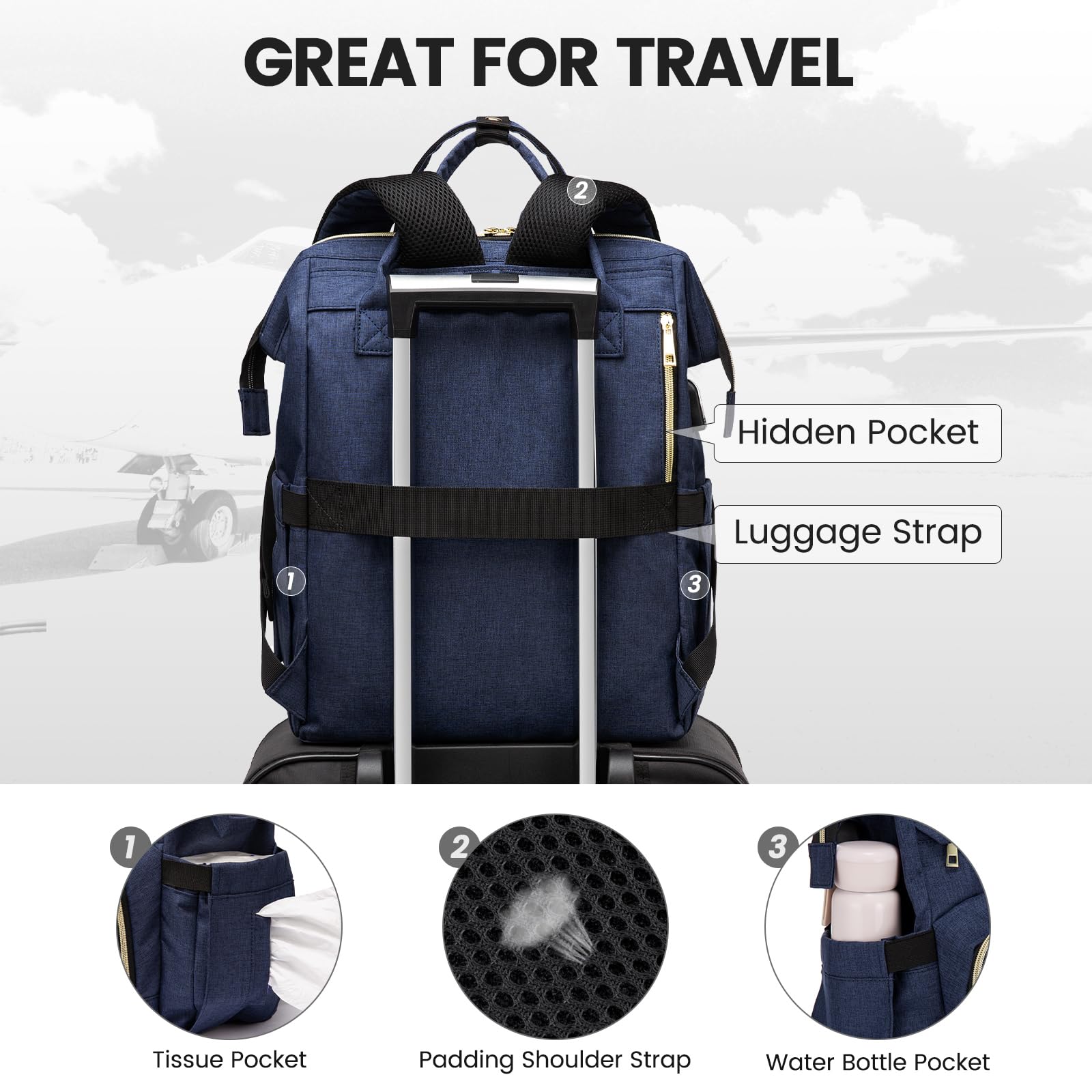 LOVEVOOK Laptop Backpack for Women Teacher Backpack Nurse Bag,Work Bag Backpack Purse Bag Anti-Theft Travel Backpack with USB Charging Port,14 Inch Backpack for College Business Casual