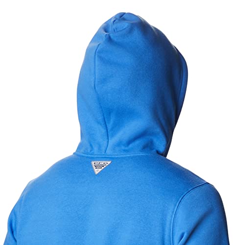 Columbia Men's PFG Triangle II Hoodie, Vivid Blue/White, Large