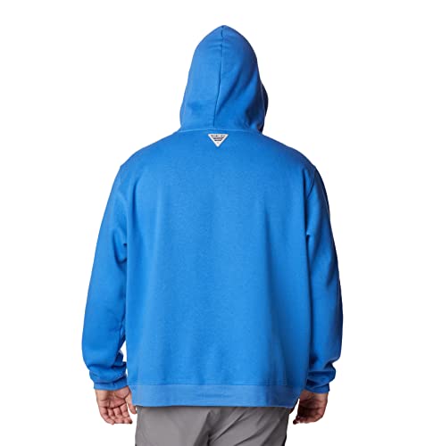 Columbia Men's PFG Triangle II Hoodie, Vivid Blue/White, Large