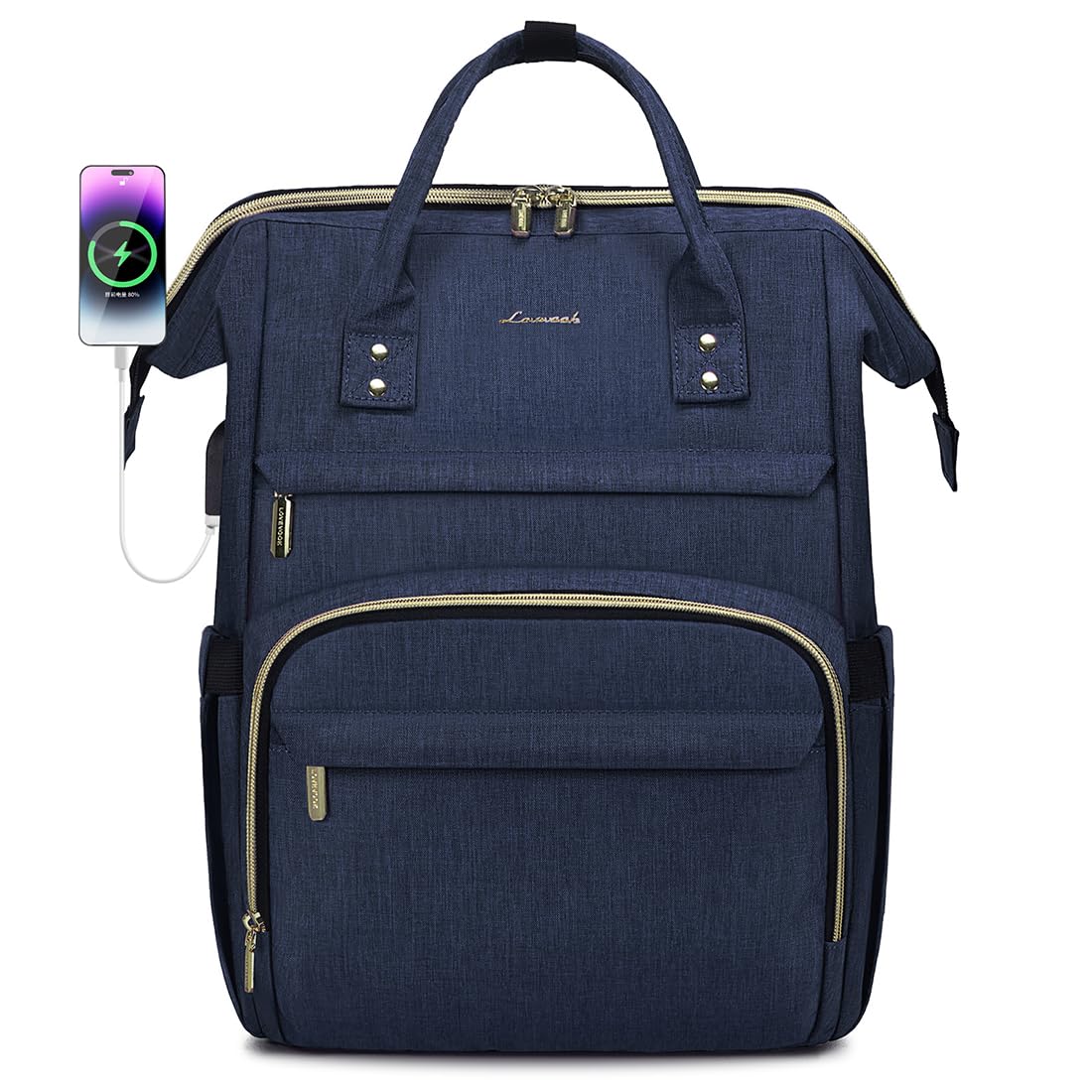 LOVEVOOK Laptop Backpack for Women Teacher Backpack Nurse Bag,Work Bag Backpack Purse Bag Anti-Theft Travel Backpack with USB Charging Port,14 Inch Backpack for College Business Casual
