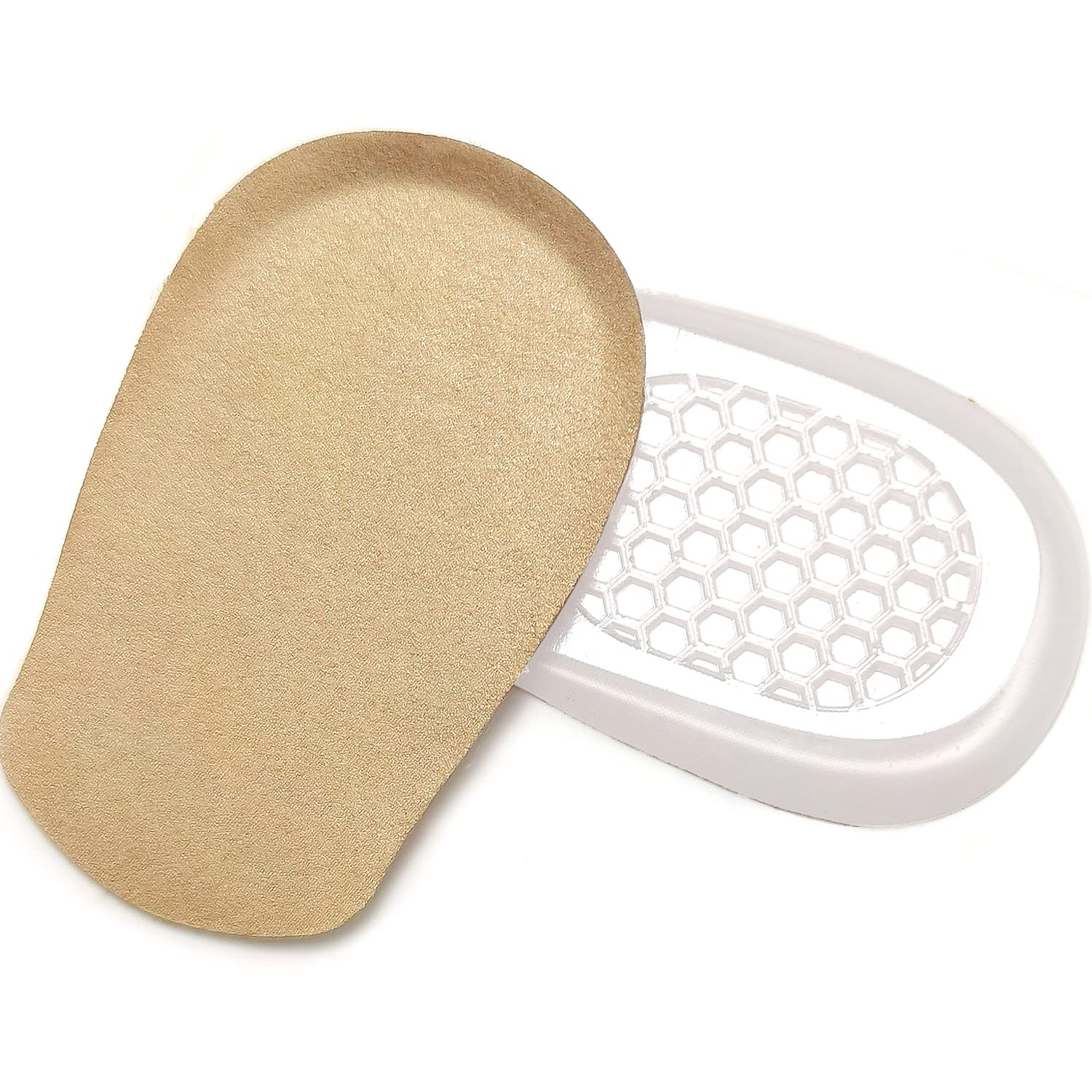 Heel Lifts, 1/2 Inch Shoe Lift, Gel Heel Raisers for Leg Length Discrepancies, Large Height Increase Insole for Men or Women, Shoe Inserts Comfort Half Foot Pads for Heel Pain - 1 Pair