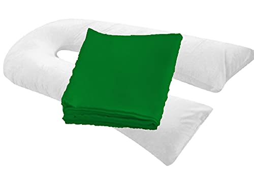 Pregnancy Full Body Pillow Cover U-Shaped – Universal Fit U Replacement Cover for Maternity Pillow (Olive Green)