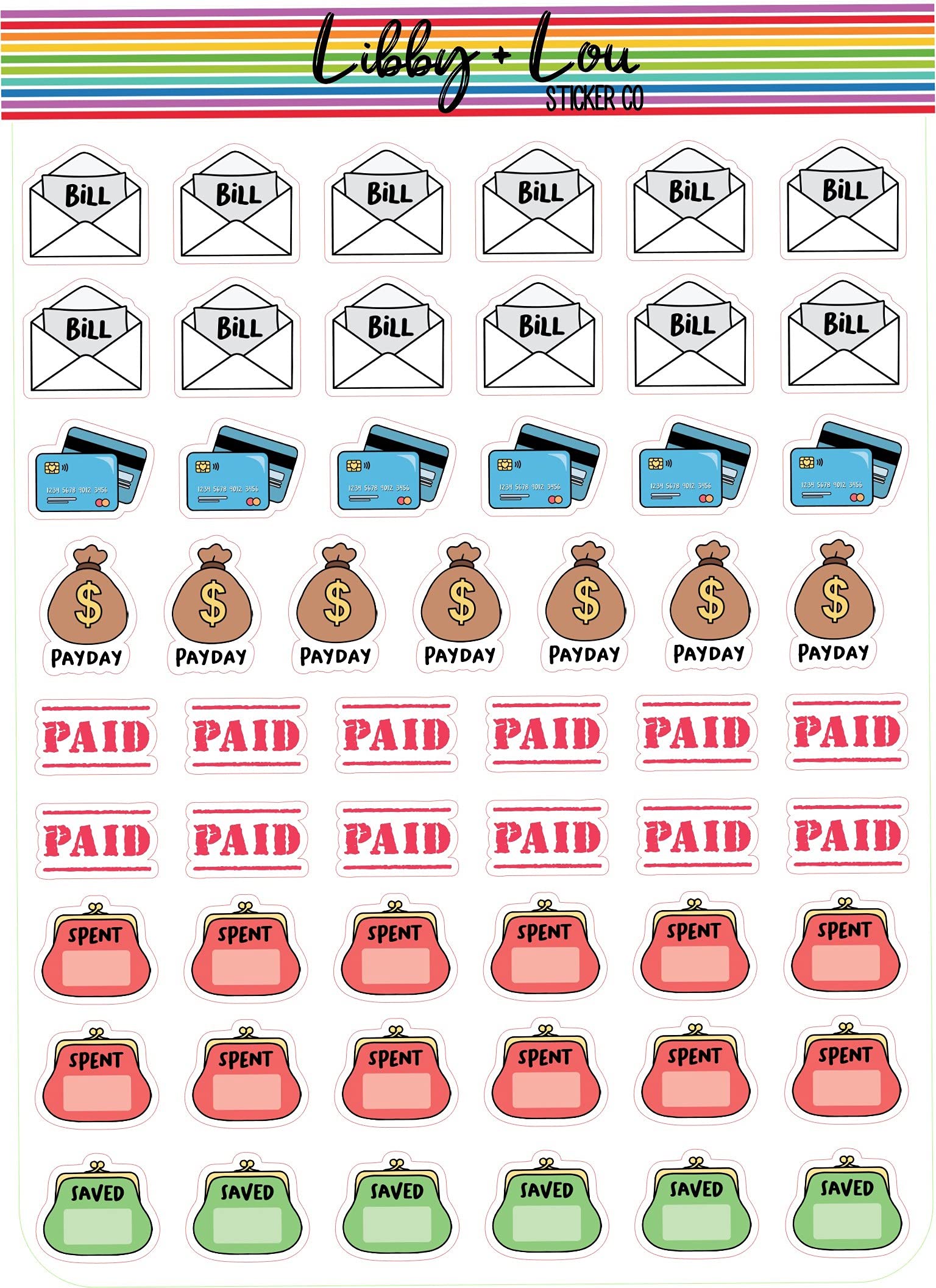 Bill Pay Planner Sticker | Libby and Lou Sticker Co