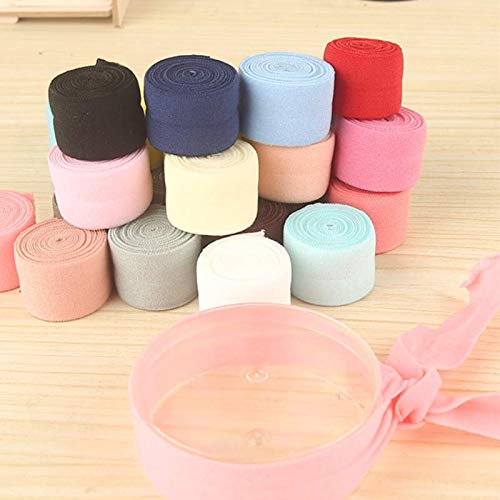 SELCRAFT 5yards/Lot 1" (25mm) Elastic Band Multicolor Fold Over Spandex Elastic Ribbon for Sewing Lace Trim Waist Band Garment Accessory num.14