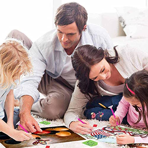 BOGVIAP Diamond Painting 6 Pack Diamond Art Sets Round Full Drill,Cartoon Diamond Painting 6 Pack,Perfect for Home Wall Decoration 12x16 Inch