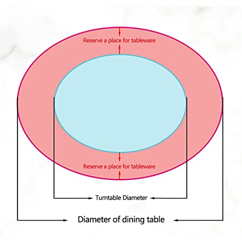 CIMOO Tempered Glass Lazy Susan Turntable, Dining Table Transparent Round Turntable, Large Tabletop Rotating Serving Tray-80cm