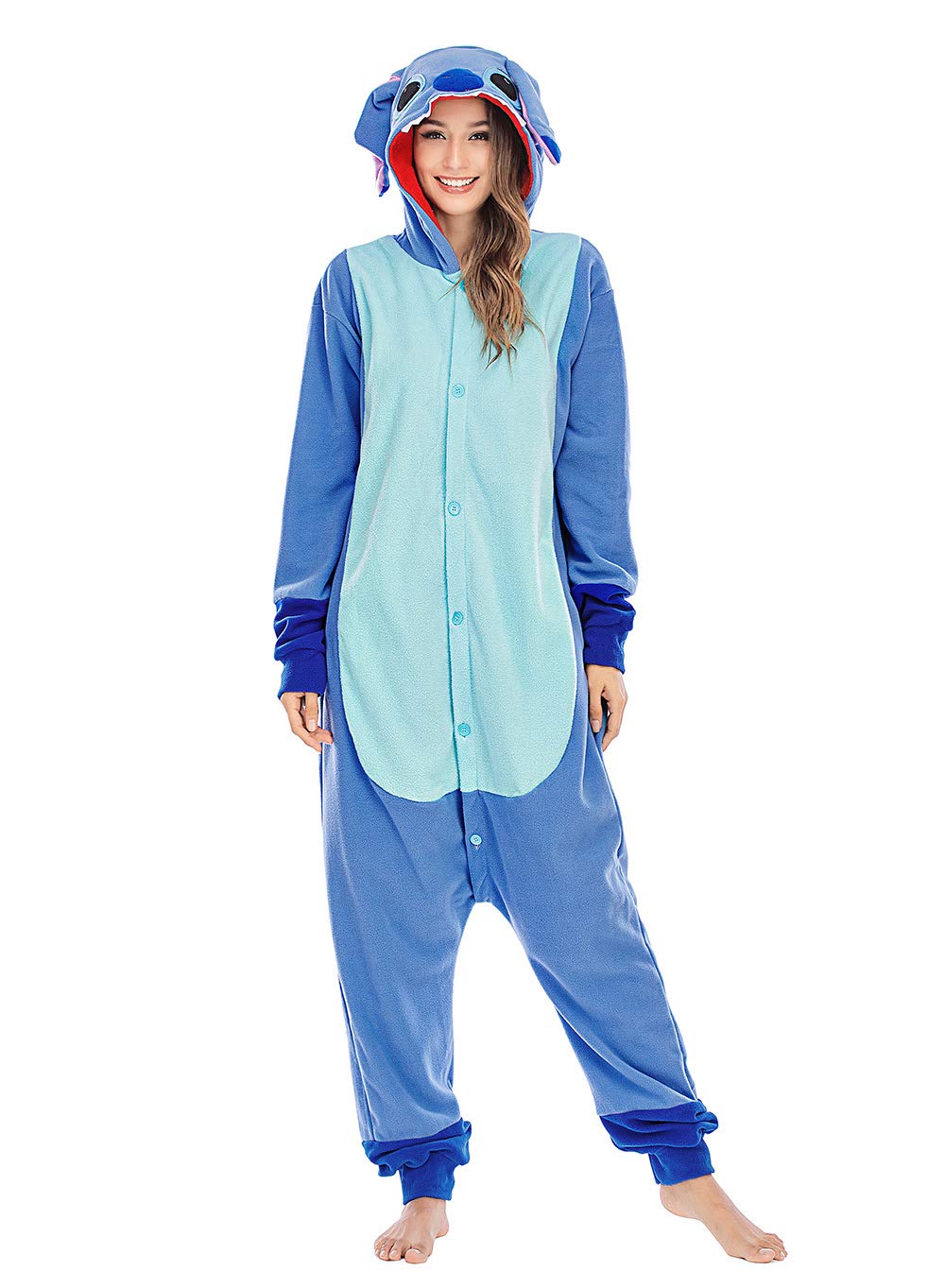 Etoson Onesie Cosplay Halloween Costume Unisex Animal Pajama,Blue,XL