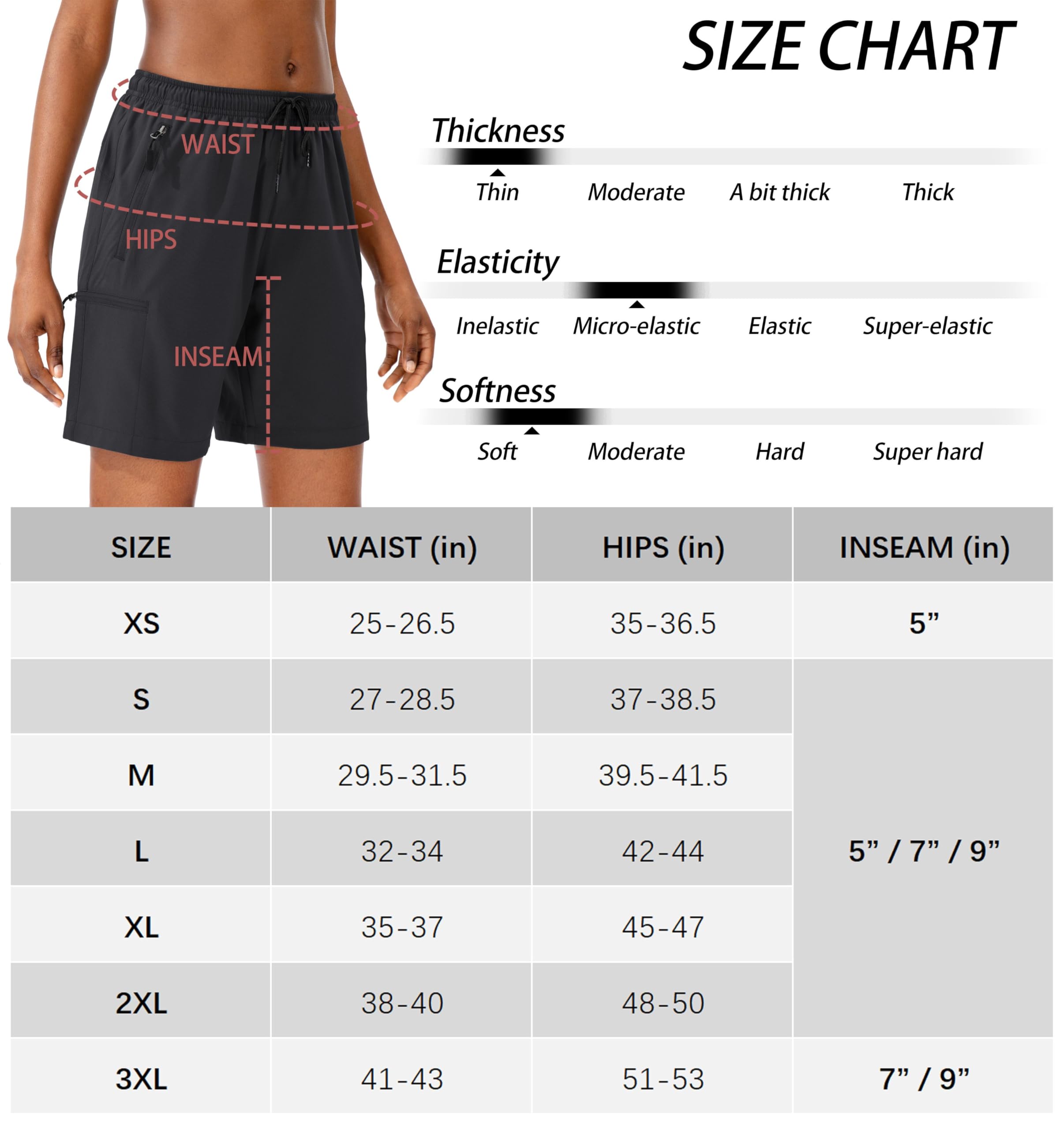 SANTINY Women's 5''/ 7''/9'' Hiking Cargo Shorts Quick Dry Lightweight Summer Shorts for Women Athletic Golf Zipper Pockets(Light Grey_L)