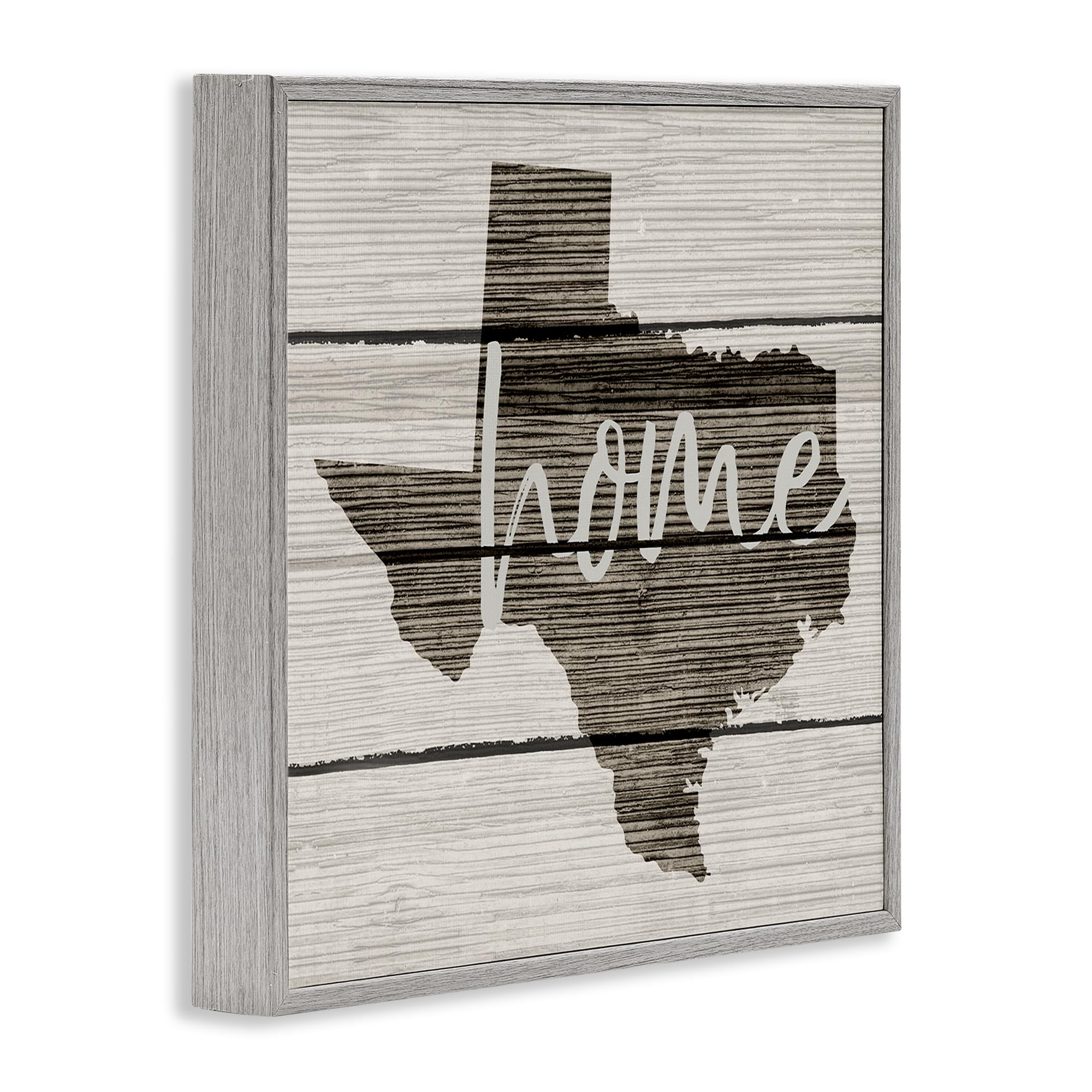 Stupell Industries Texas Home Typography Map