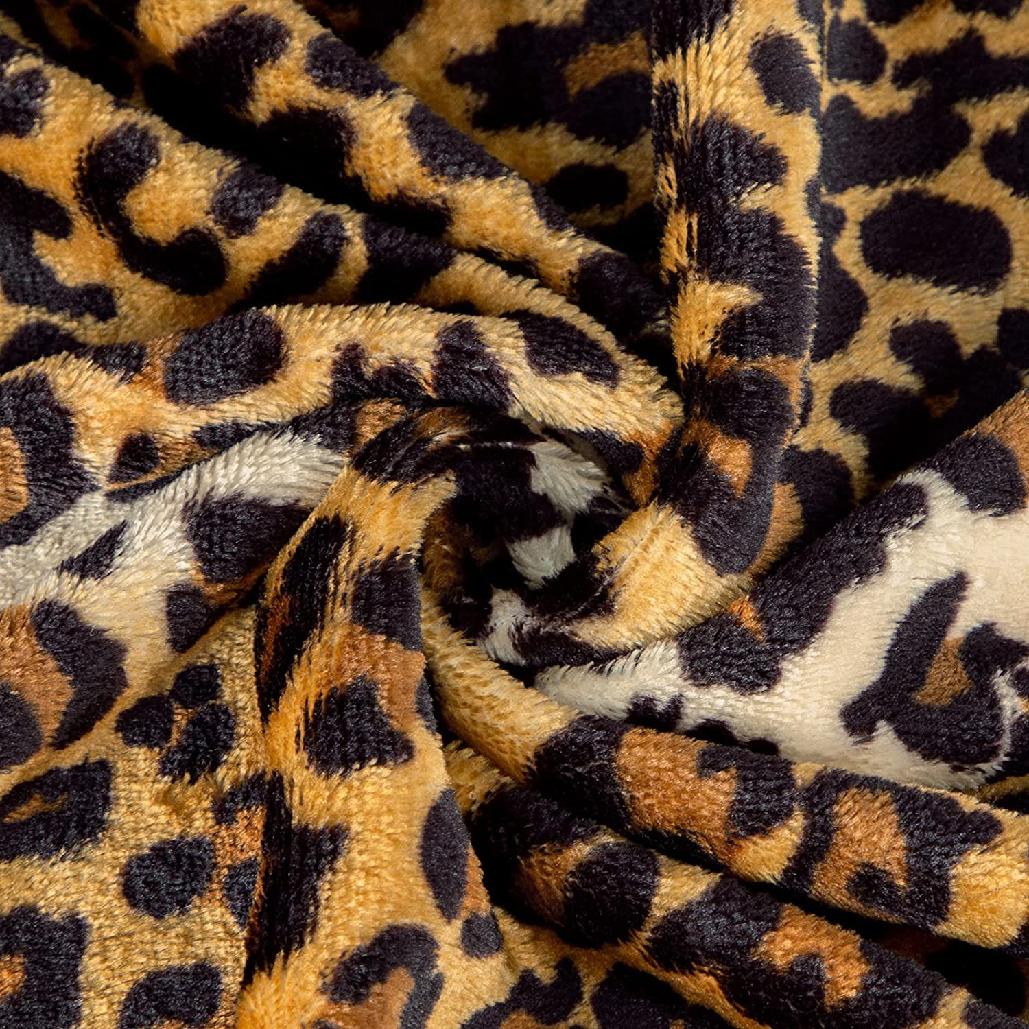 MACEVIA Flannel Fleece Twin Blanket for Couch, Leopard Print Blankets for Adult, Lightweight Cozy Soft Cheetah Blanket for Bed Sofa 260GSM, Suitable for All Seasons (Brown Leopard,60x80inches)