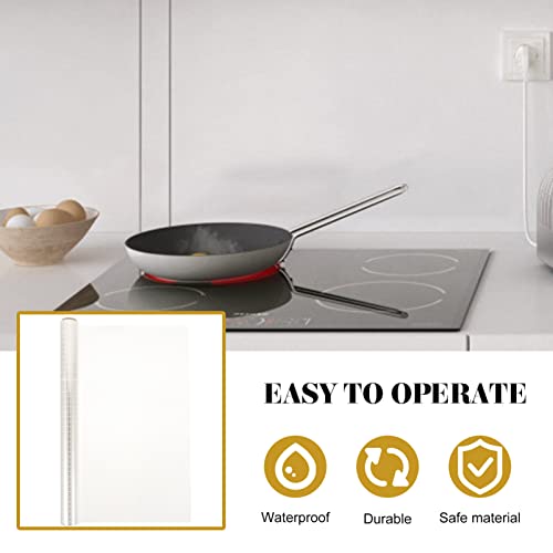 YARNOW 3 Rolls Oilproof Wallpaper Room Self- Cabinet Adhesive Tile Liner Ornament Stickers Kitchen Backsplash Oil Cupboard Practical Indoor Cm*m Household Proof Countertop
