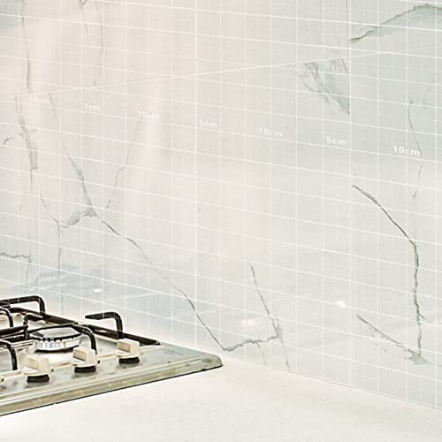 YARNOW 3 Rolls Oilproof Wallpaper Room Self- Cabinet Adhesive Tile Liner Ornament Stickers Kitchen Backsplash Oil Cupboard Practical Indoor Cm*m Household Proof Countertop