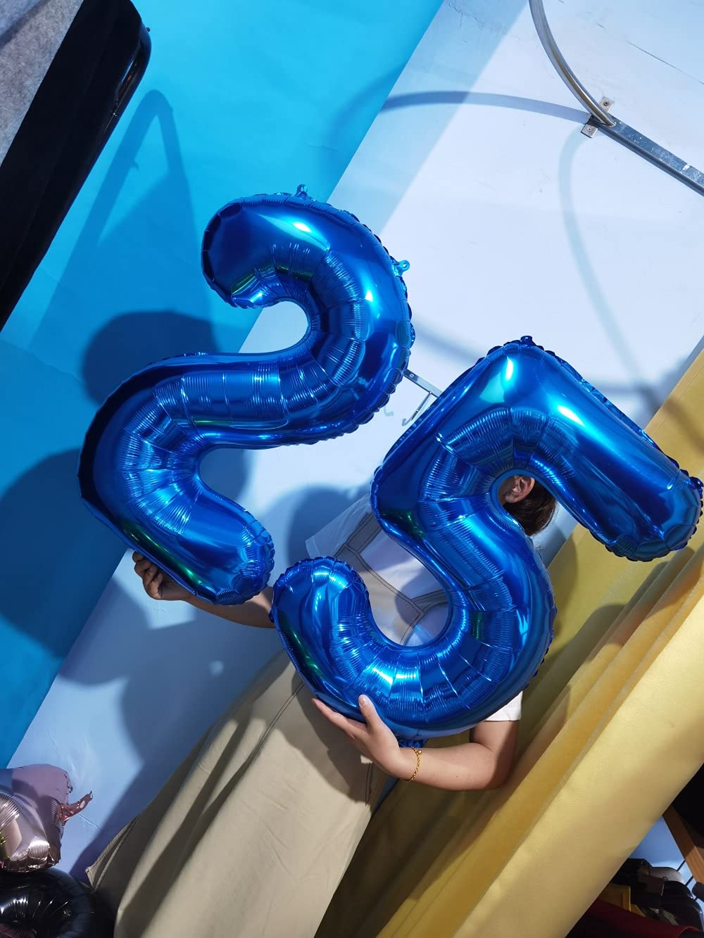 32 Inch Blue Number 7 Balloons Foil Ballon Digital Birthday Party Decoration Supplies (Blue Number 7 Balloon)