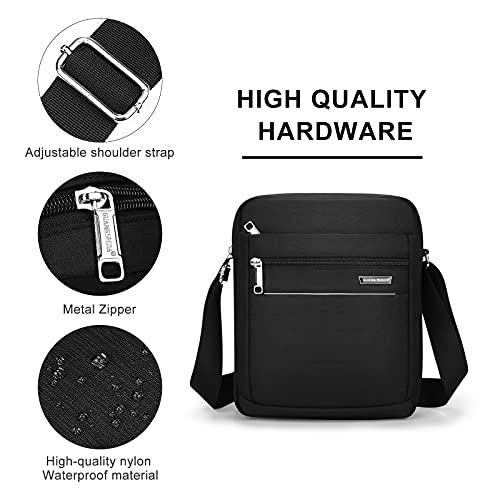 BAIGIO Small Messenger Bag for Men Shoulder Bag Crossbody Man Purse for Men Mini Ipad Bag Satchel Sling Bag Casual Business