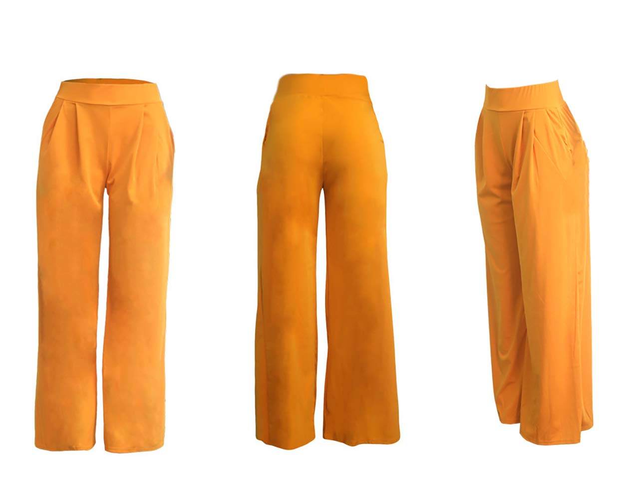 NRTHYE Womens Palazzo Long Pants High Waist Wide Leg Stretchy Loose Fit Casual Trousers with Pocket