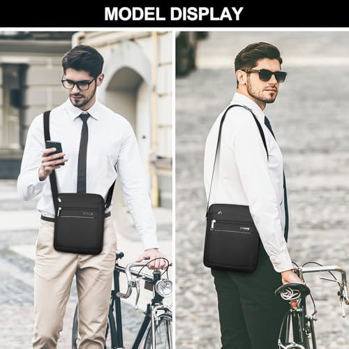 BAIGIO Small Messenger Bag for Men Shoulder Bag Crossbody Man Purse for Men Mini Ipad Bag Satchel Sling Bag Casual Business