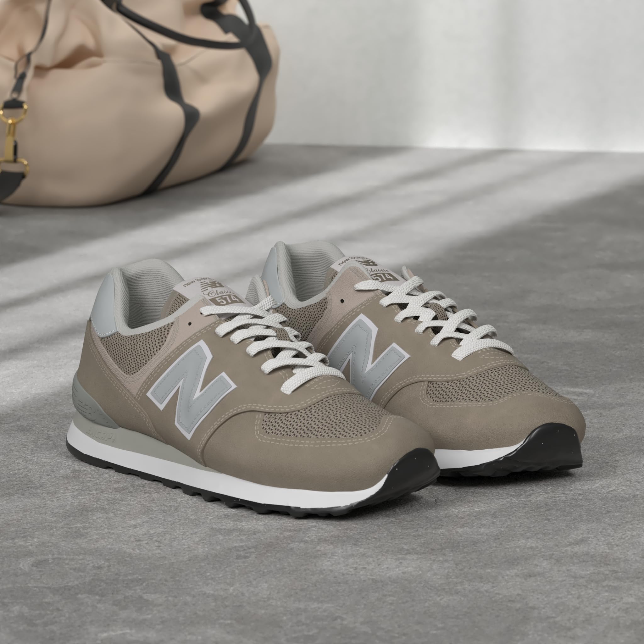 New Balance Women's 574 Core Sneaker, Grey/White, 7 Wide