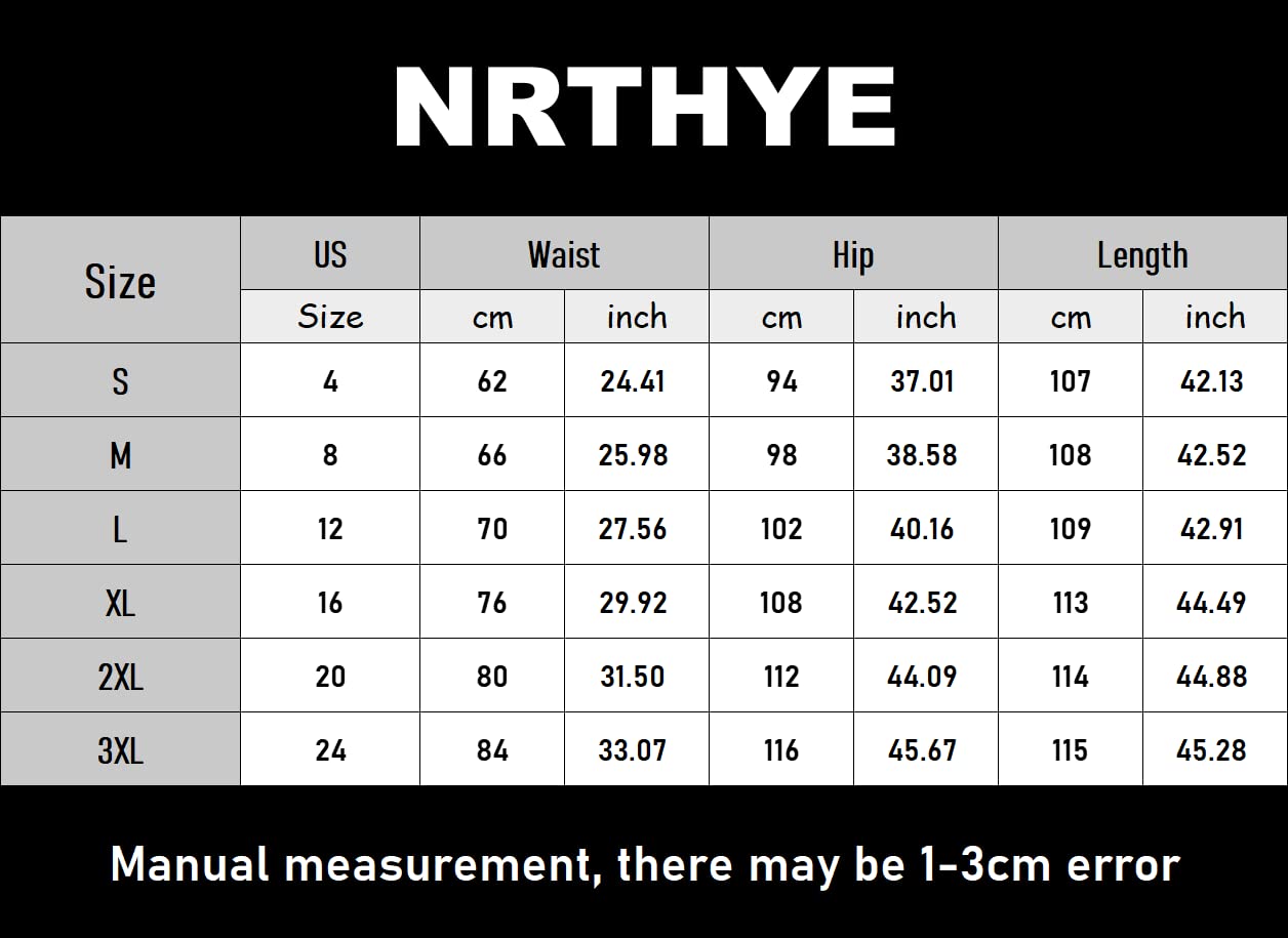 NRTHYE Womens Palazzo Long Pants High Waist Wide Leg Stretchy Loose Fit Casual Trousers with Pocket