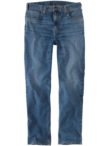 Carhartt Men's Rugged Flex Relaxed Fit Low Rise 5-Pocket Tapered Jean, Arcadia, 34 x 30
