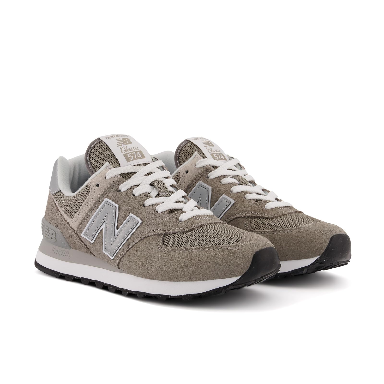 New Balance Women's 574 Core Sneaker, Grey/White, 7 Wide