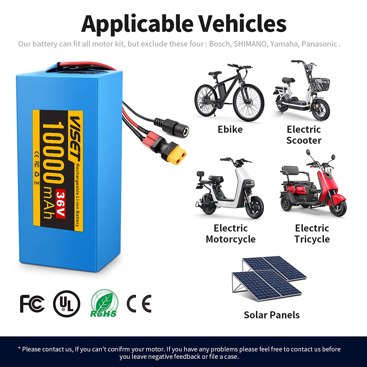 H HAILONG 36V 10AH 48V 20AH Lithium Battery/36V Ebike Battery, Ebike Battery 36V 10AH with 2A Charger, T-Plug, XT60 Connector and 20A BMS for 250W 350W 500W Ebike Battery/Ebike Kit(36V 10ah)