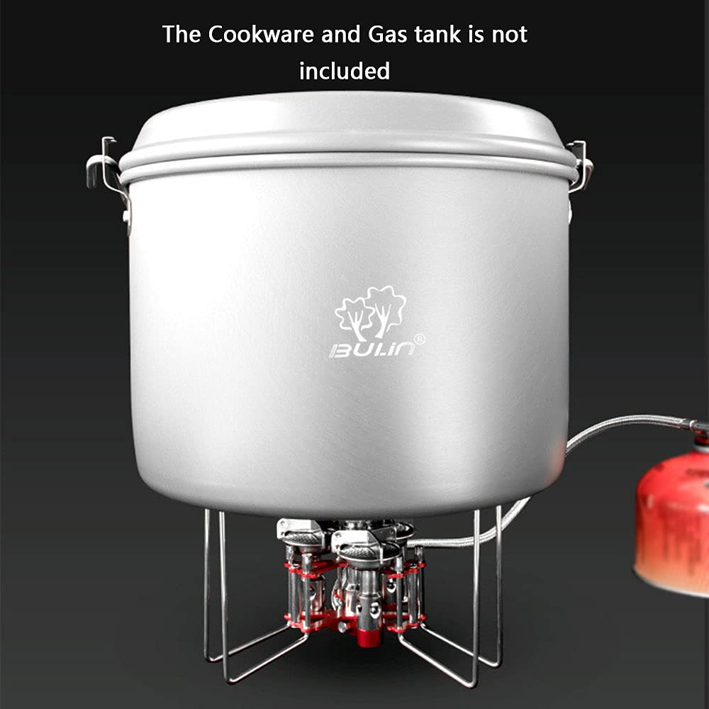 Bulin AirOka B6-A 5800W Portable High-Power Camping Stove Windproof Camping Gas Stove Foldable Mini Camp Propane Burner Three Lightweight burners in one for Outdoor Camping/Picnic/Hiking/Barbecue