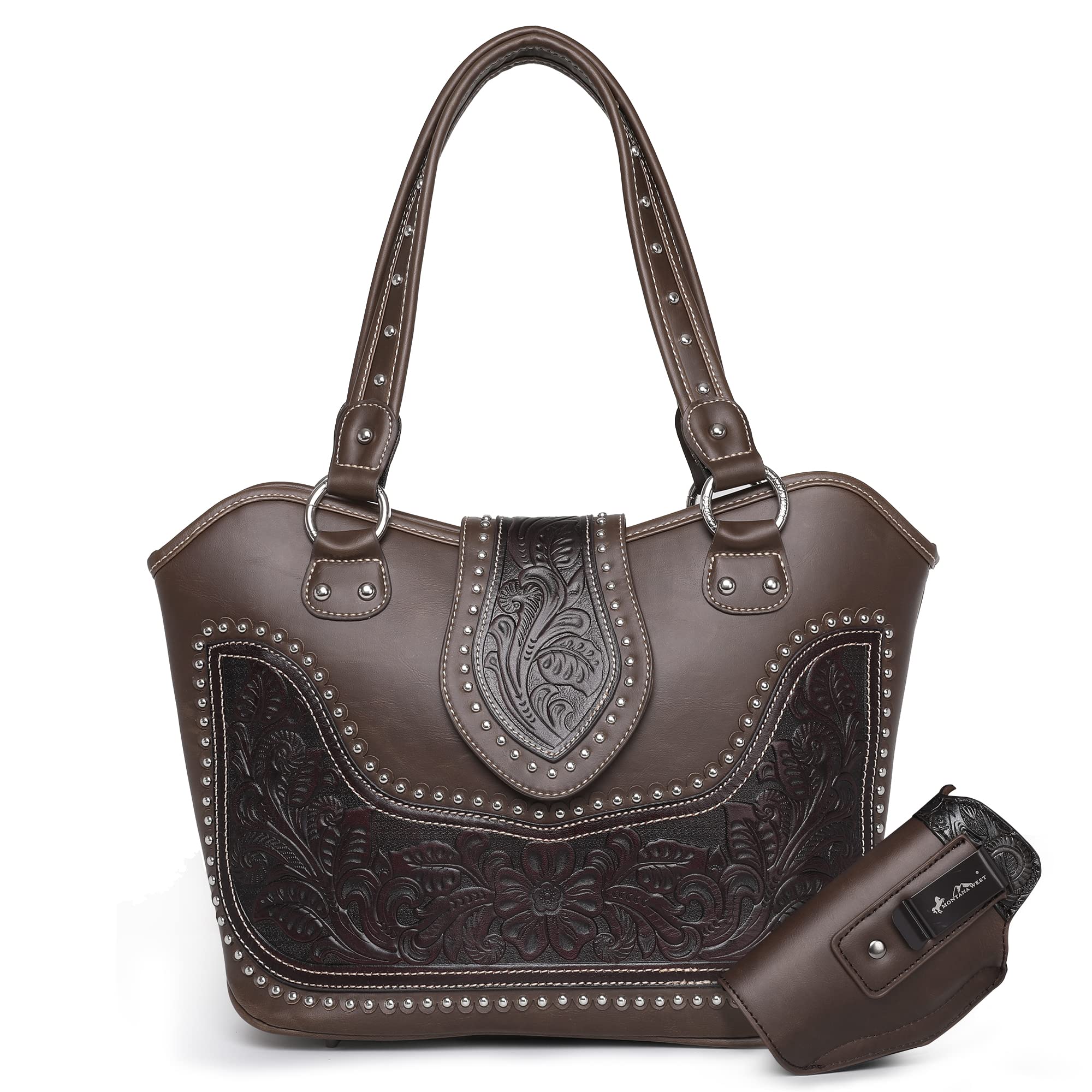 Montana West Women Shoulder Bag Hobo Handbag Fashion Tooling Tote Bag WRLH-8005CF