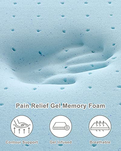BedStory 2 Inch Memory Foam Mattress Topper - Full Size Bed Toppers Gel Memory Foam