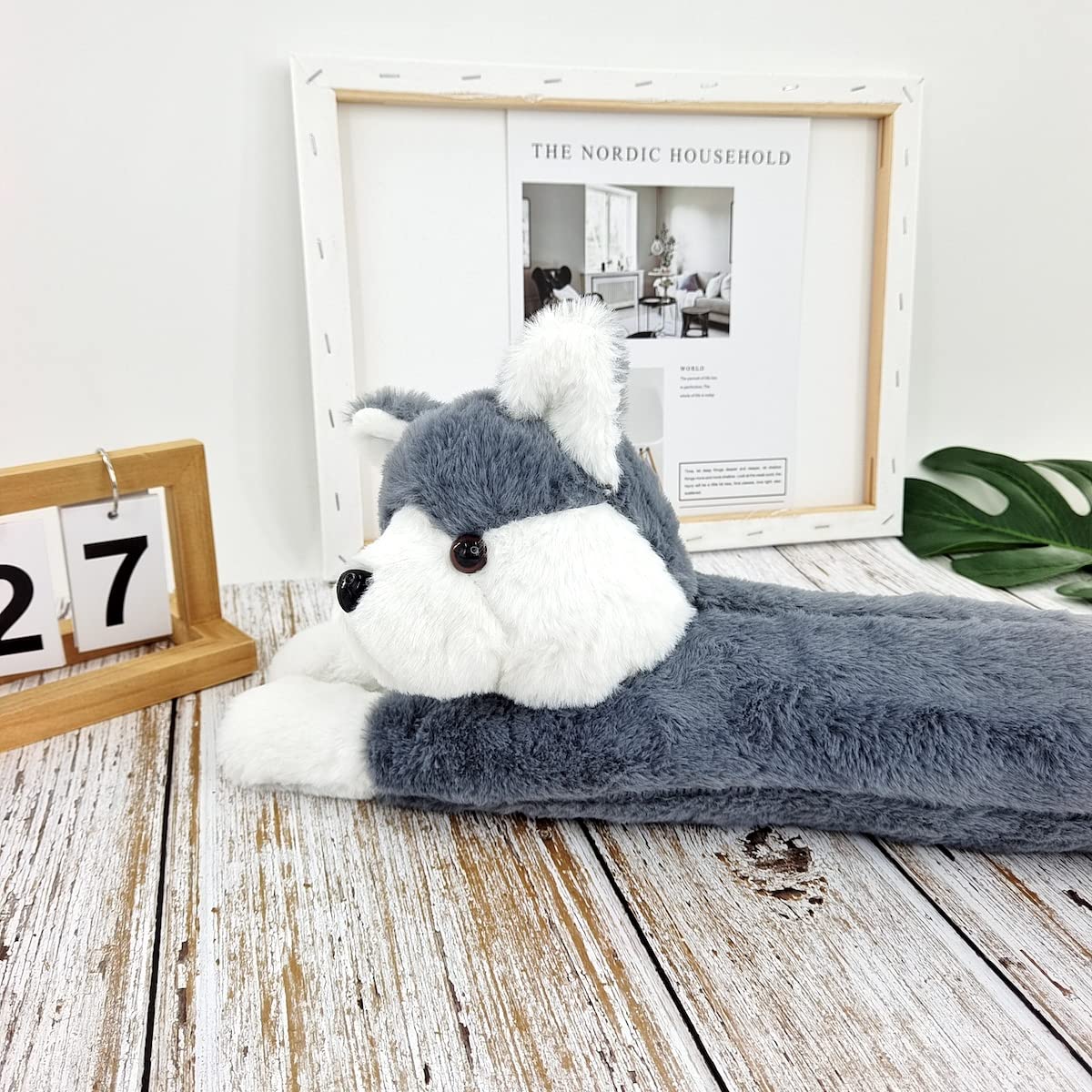Dewarfami Fabric Under Door Draft Stopper Weather Stripping Sound Proof Bottom Seal Heavy Duty Reduce Noice Decorative Cute Dog