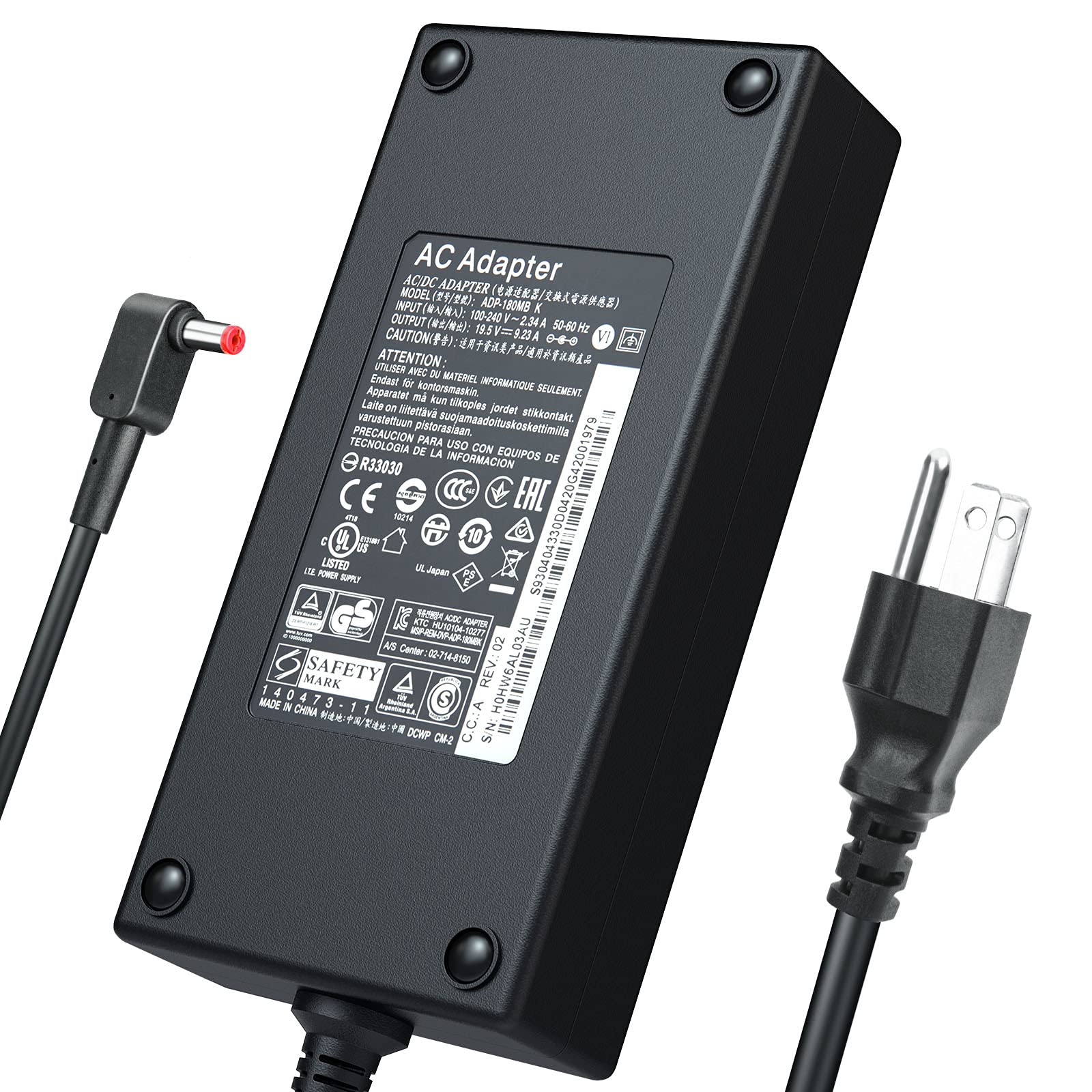 180W 135W Charger Fit for Acer Nitro 5 ADP-180MB K Laptop Adapter