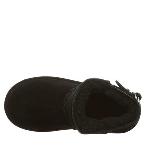 BEARPAW Women's Betty Black Size 10 | Women's Ankle Bootie | Women's Slip On Boot | Comfortable Winter Boot
